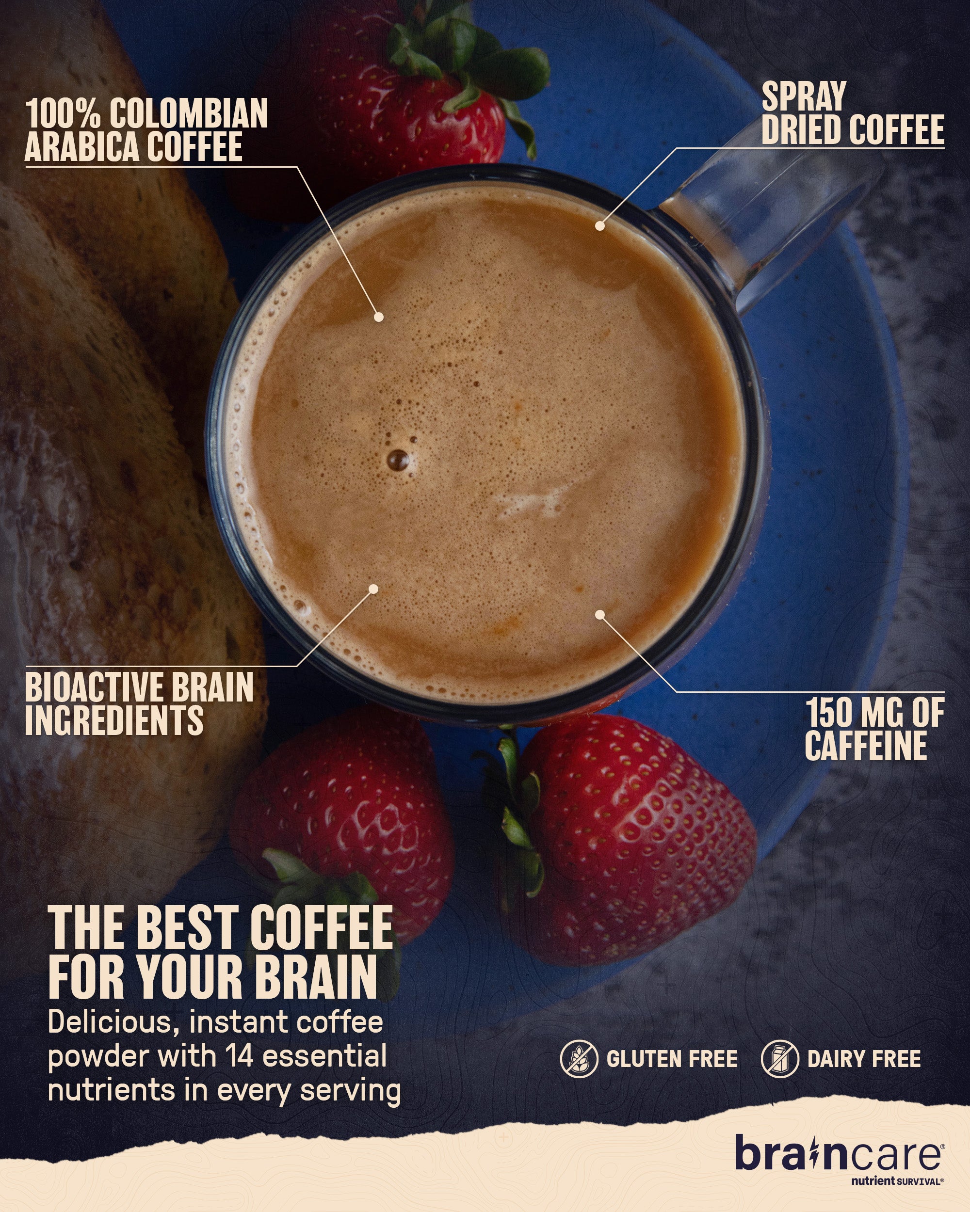 BrainCare® Brain Coffee™ - Classic Roast – Nutrient Survival