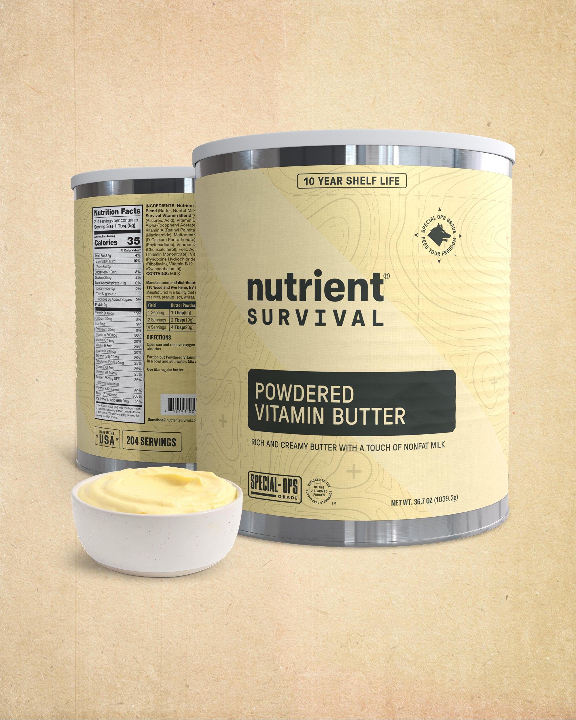 Powdered Vitamin Butter 6 Cans – Nutrient Survival
