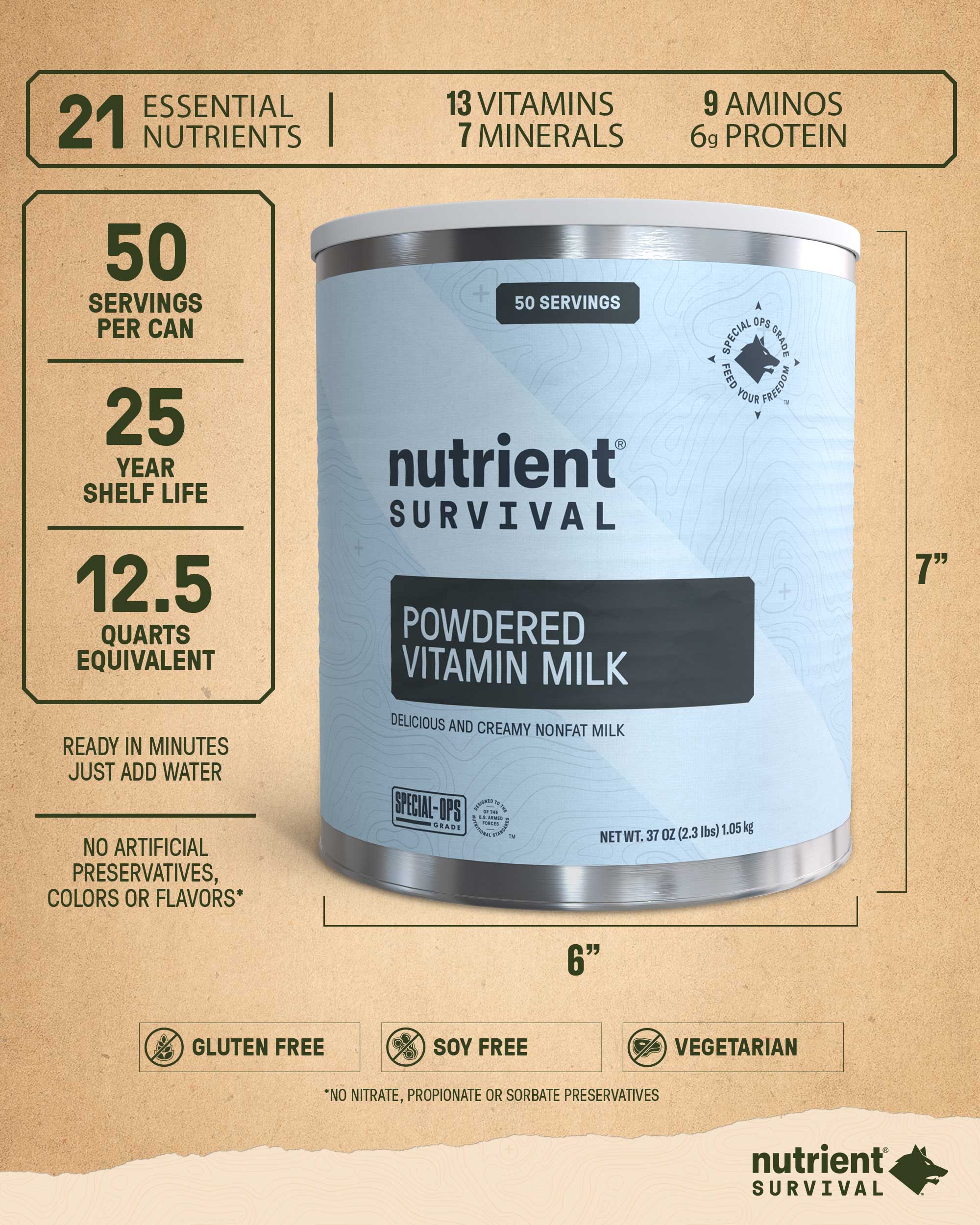 Powdered Vitamin Milk #10 Can – Nutrient Survival